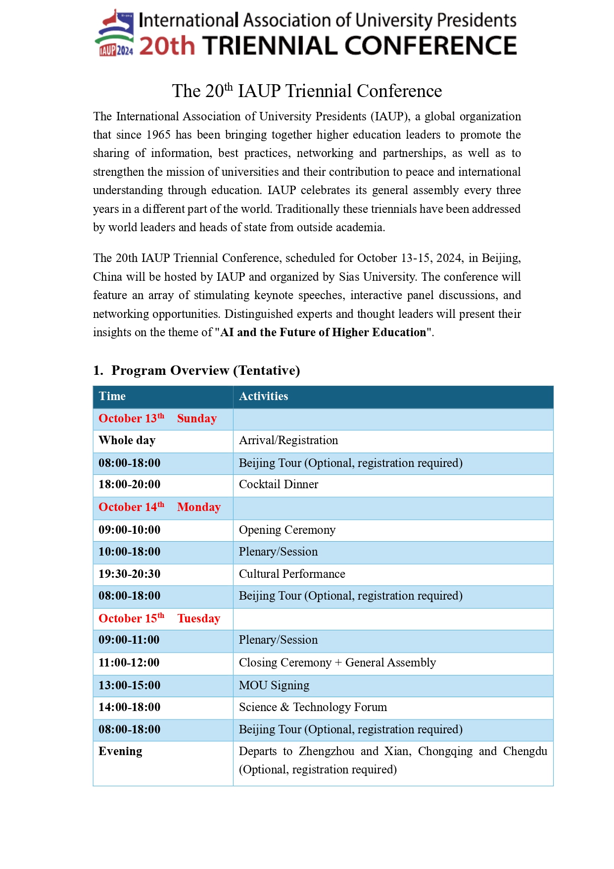 IAUP 2024 TRIENNIAL CONFERENCE | AUAP